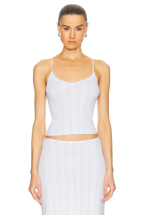 COU COU The Long Cami Top - White