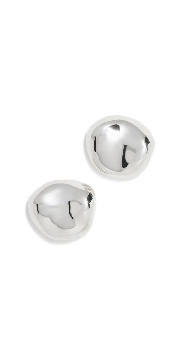 Agmes Small Gia Stud Earrings - Silver