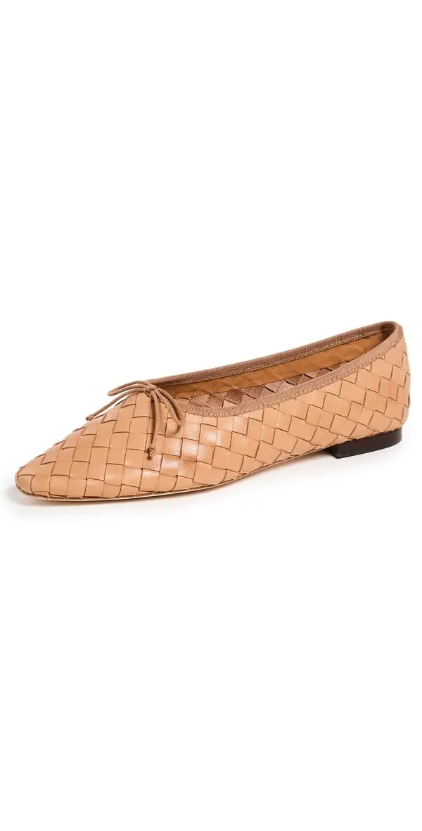 LOEFFLER RANDALL Landry Woven Flats - Honey