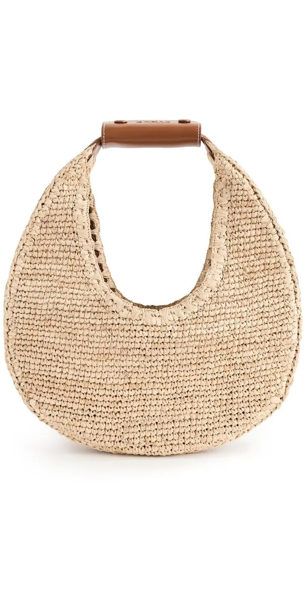 Staud Moon Raffia Tote Bag - Natural/tan