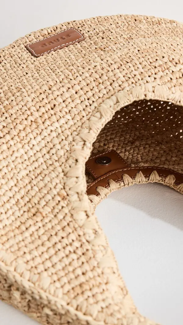 Staud Moon Raffia Tote Bag - Natural/tan