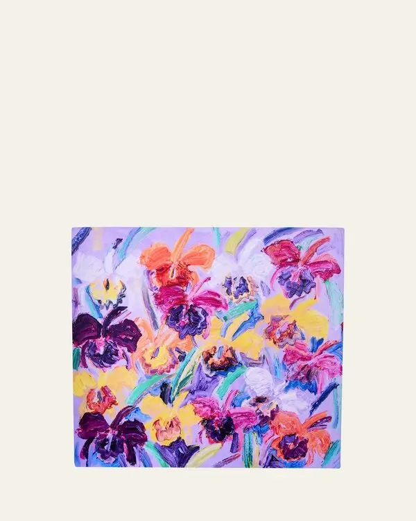 HUNT SLONEM Purple Haze Cataleyas Lacquer Placemat - Multi