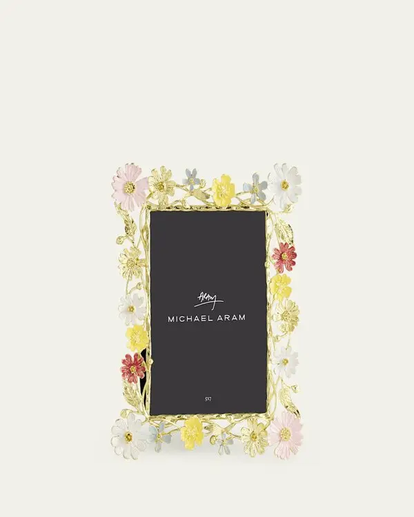 Michael Aram Wildflowers Picture Frame, 5" X 7 - Gold Multi
