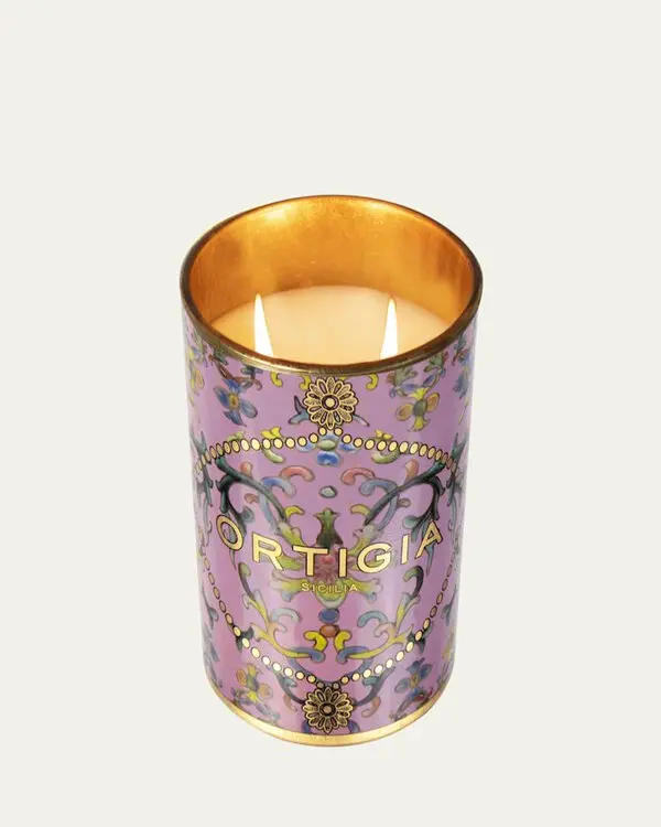 ORTIGIA SICILIA Aragona Medium Decorated Candle, 13.4 Oz