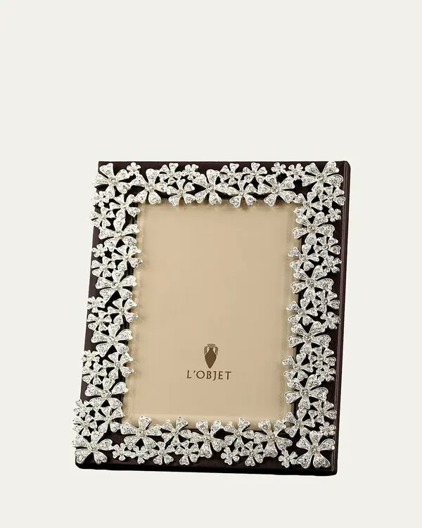 L'Objet Garland Swarovski Crystal Picture Frame, 5" X 7