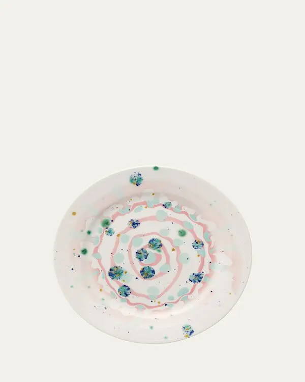 CORALLA MAIURI Four Seasons Winter Dessert Rim Plate - Multi