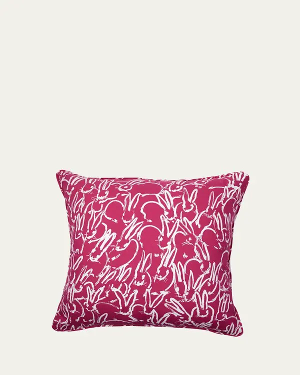 HUNT SLONEM Fluffle Khadi Double-sided Pillow - Fuschia