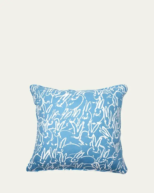 HUNT SLONEM Fluffle Khadi Double-sided Pillow - Light Blue