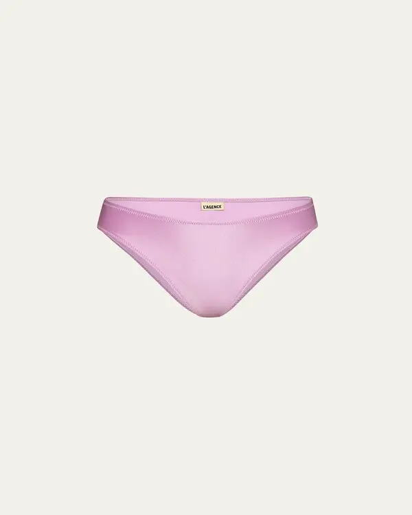 L'Agence Nicole Classic Bikini Bottom - Light Violet