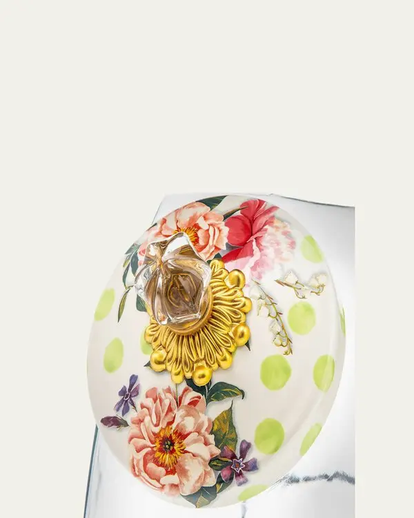 MACKENZIE-CHILDS Cookie Jar With Wildflowers Enamel Lid - One-color