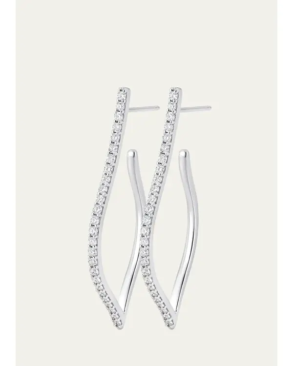 Sara Weinstock 18k Veena Diamond Hoop Earrings
