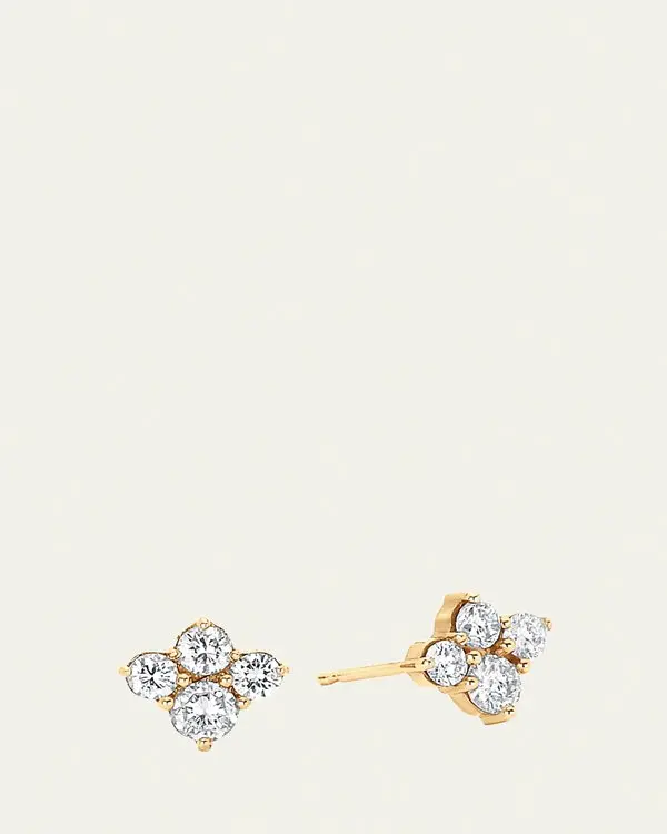 Sara Weinstock 18k Diamond Stud Earrings - Gold