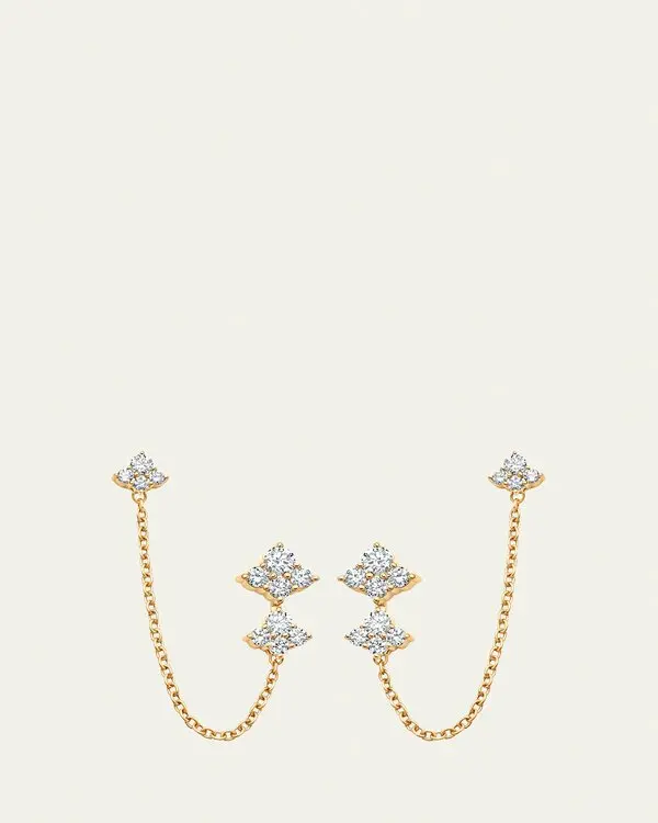 Sara Weinstock 18k Diamond Dujour Drop Earrings - Gold