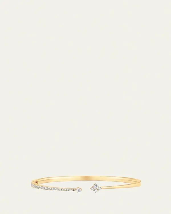 Sara Weinstock 18k Diamond Dujour Open Bangle Bracelet - Gold