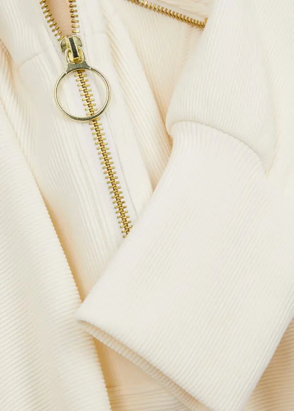 Varley Vine Ribbed Half-zip Sweatshirt - Ivory