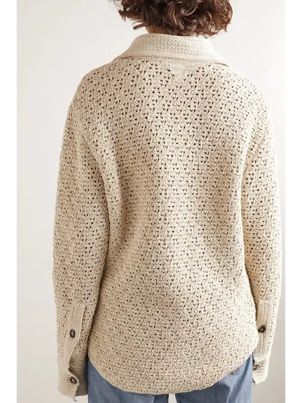 Bottega Veneta Crocheted Cotton Shirt - Neutrals