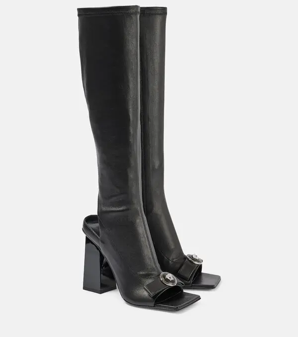 Versace Ribbon Knee-high Boots