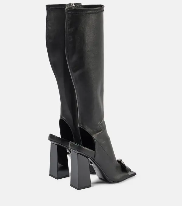Versace Ribbon Knee-high Boots