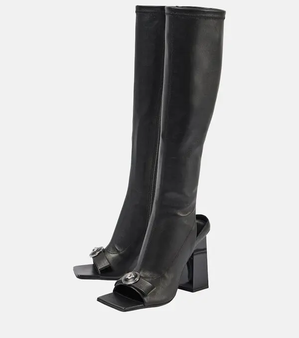 Versace Ribbon Knee-high Boots