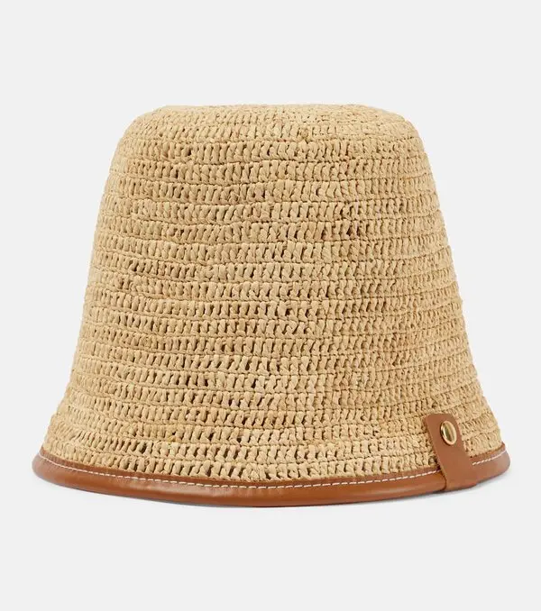 Jacquemus Le Bob Soli Raffia Bucket Hat