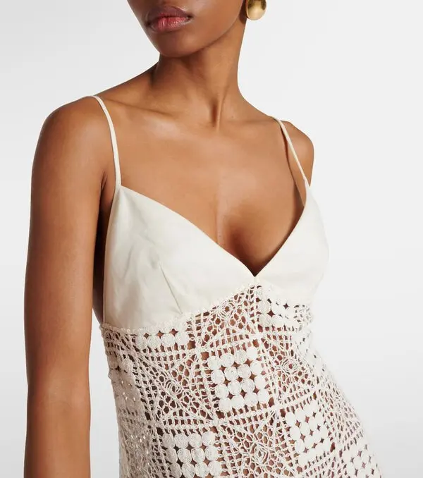 sir the label crochet dress Buy SIR. Crochet Cotton Maxi Dress - White At 30% Off