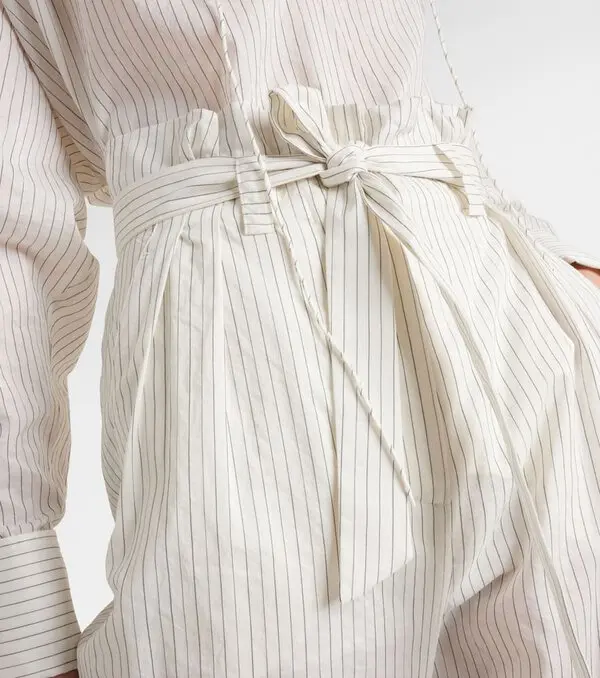 Max Mara Xero Pinstripe Palazzo Pants - White