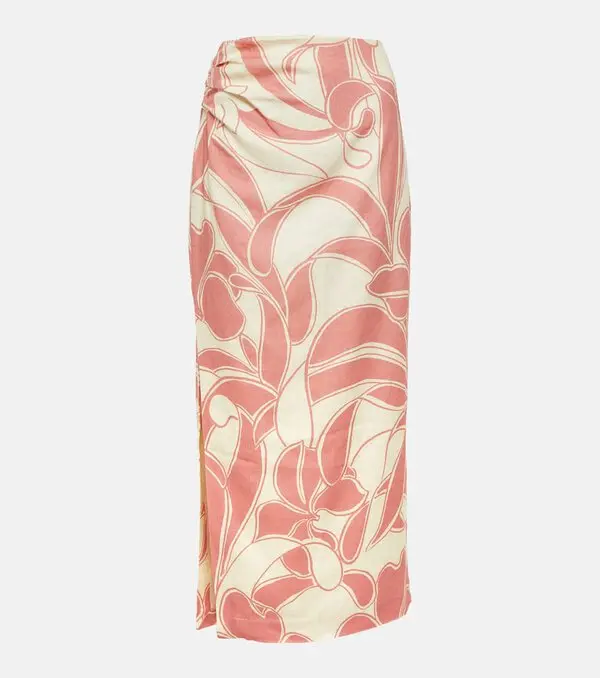 SIR. Belletto Printed Linen Maxi Skirt - Multicoloured