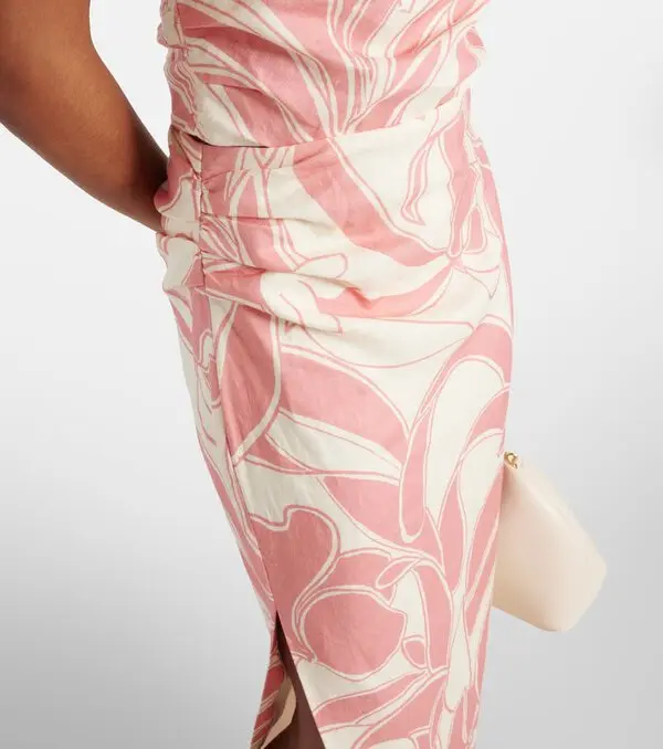SIR. Belletto Printed Linen Maxi Skirt - Multicoloured