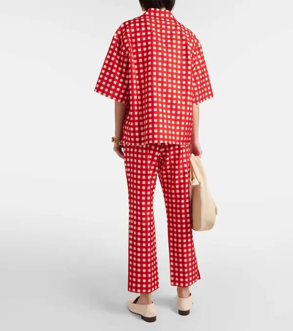 JOSEPH Leopold Gingham Silk And Cotton Shirt