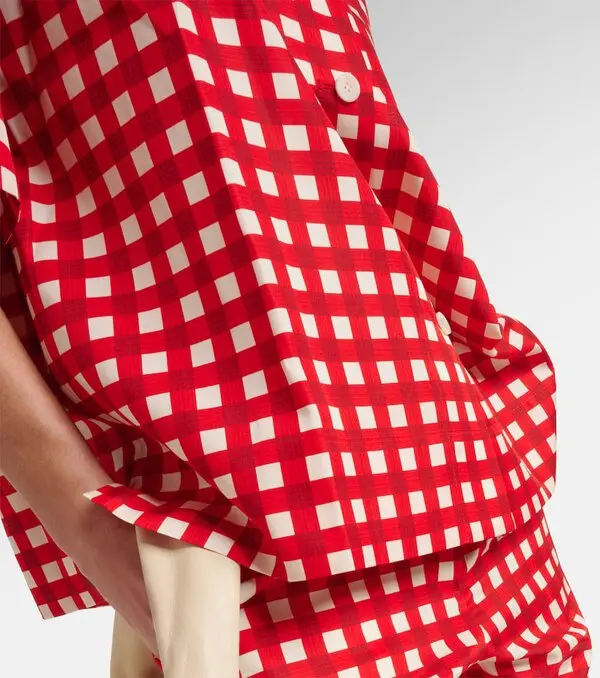 JOSEPH Leopold Gingham Silk And Cotton Shirt