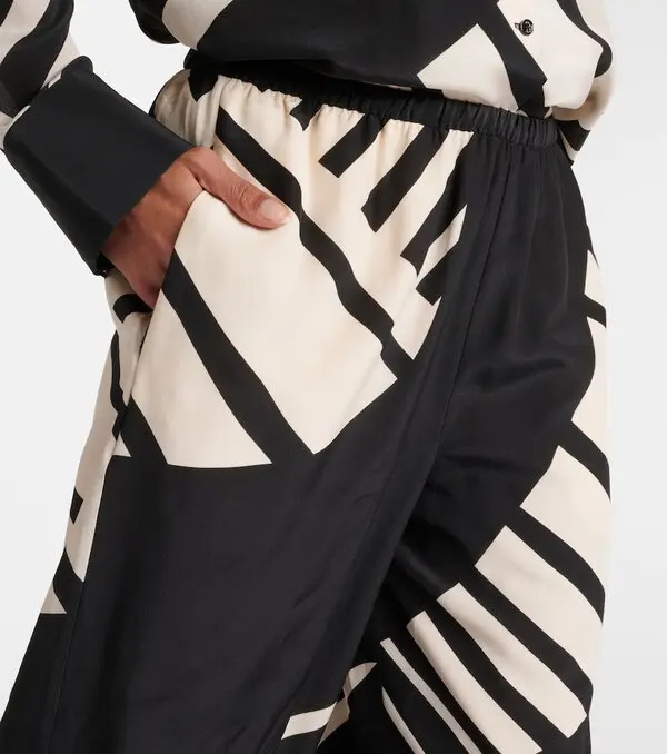 SIR. Printed Wide-leg Pants - Multicoloured