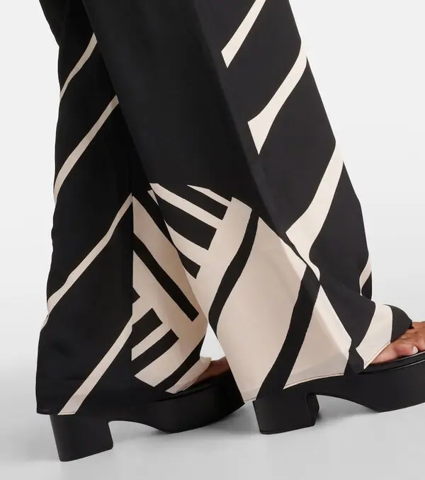 SIR. Printed Wide-leg Pants