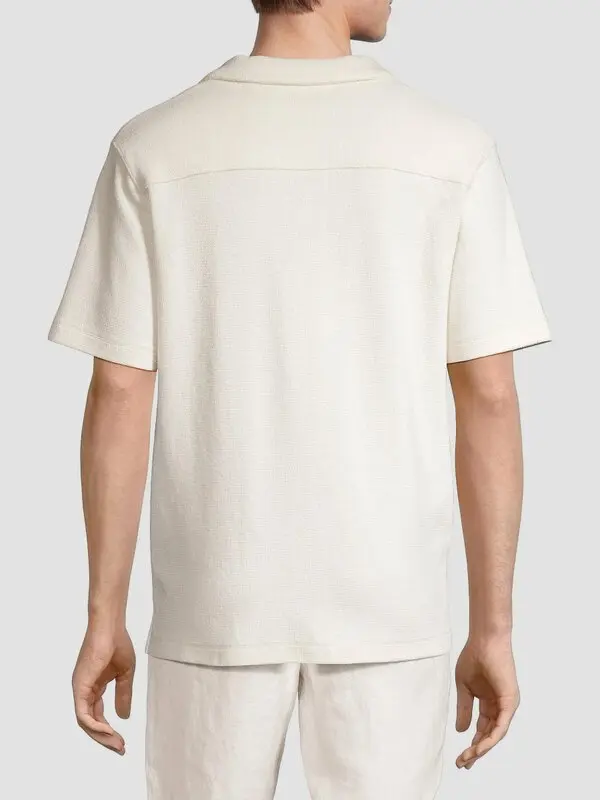 Vince Bouclé Button-front Camp Shirt - Bone