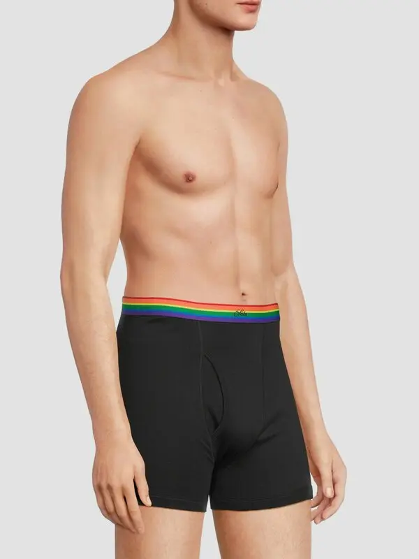 SAKS FIFTH AVENUE Collection Pride Stretch-cotton Boxer Briefs