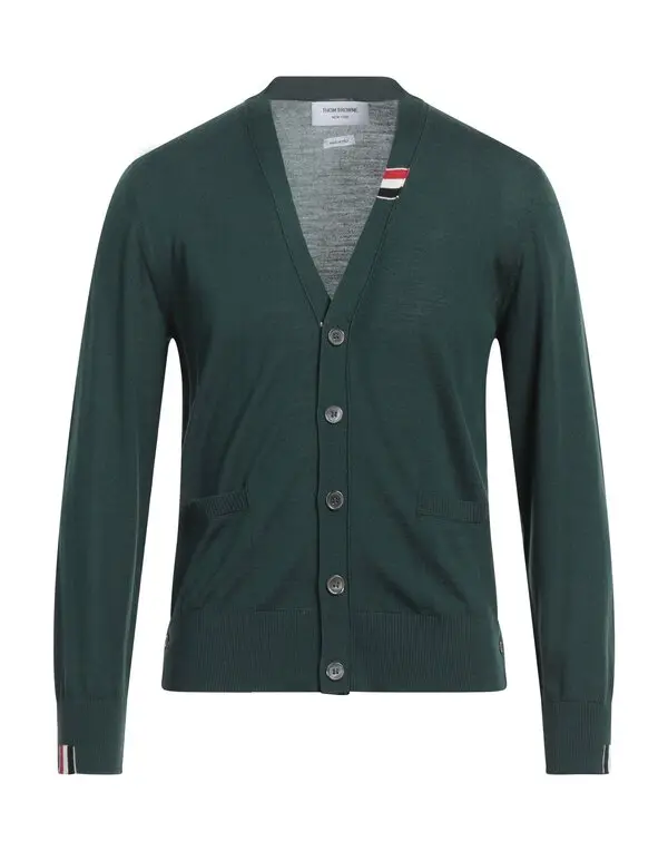 Thom Browne Cardigan In Virgin Wool And Polyamide