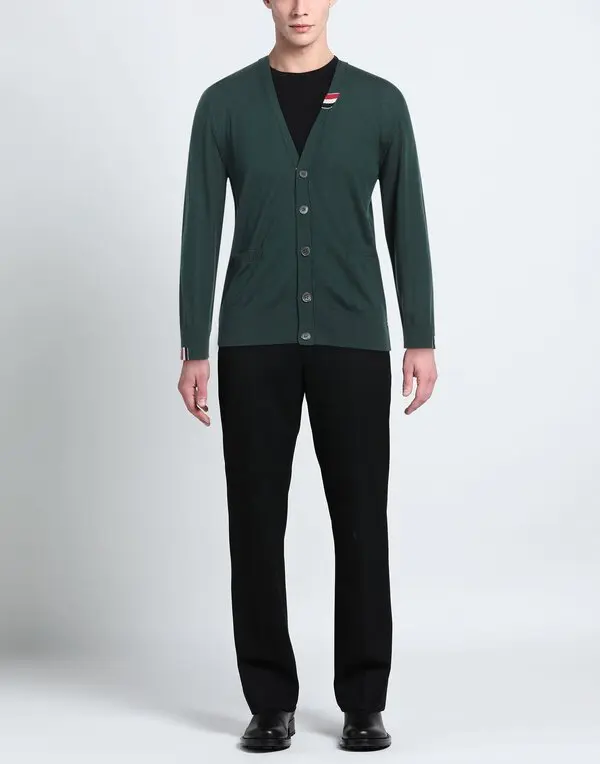 Thom Browne Cardigan In Virgin Wool And Polyamide