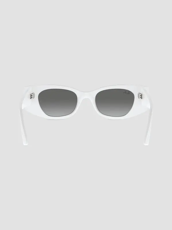 Ray-ban Rb4427 Kat 49mm Rectangular Sunglasses - White Grey Gradient