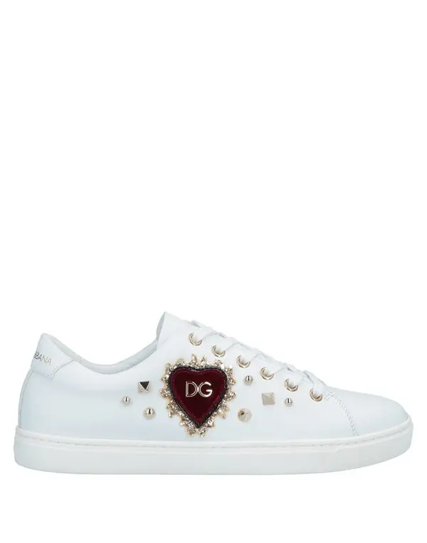 Dolce & Gabbana Low-top Leather Sneakers - White