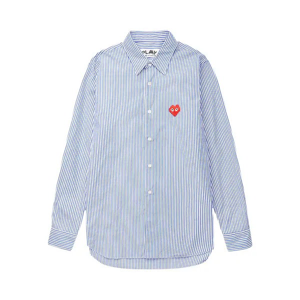 Play Comme Des Garcon X Invader Stripe Shirt
