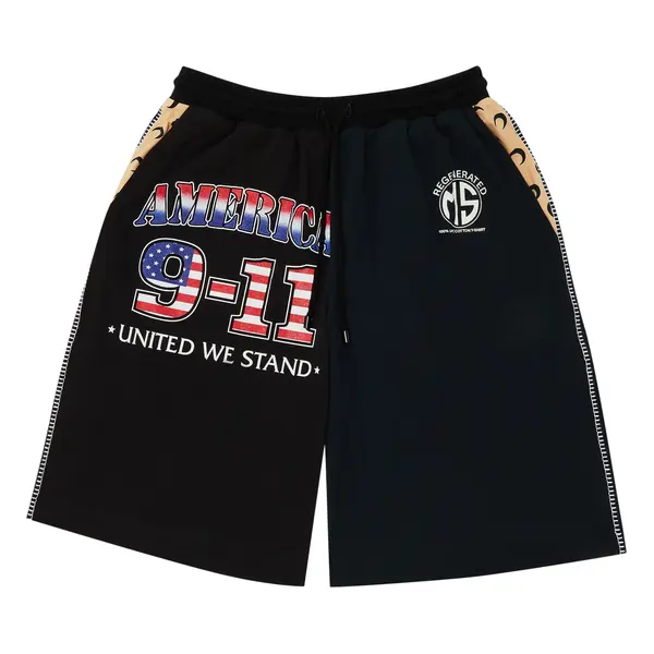 MARINE SERRE Regenerated Graphic Print Bermuda Shorts - Black