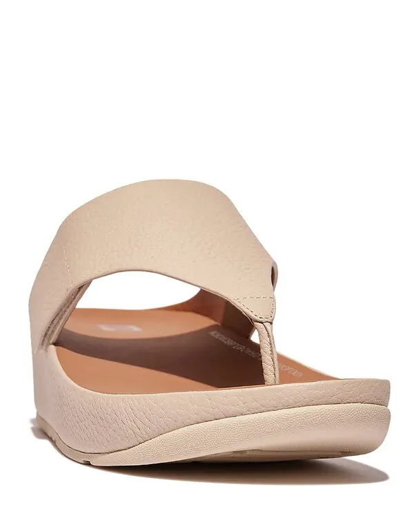 Fitflop Shuv Thong Toe Platform Slide Sandals - Stone Beige