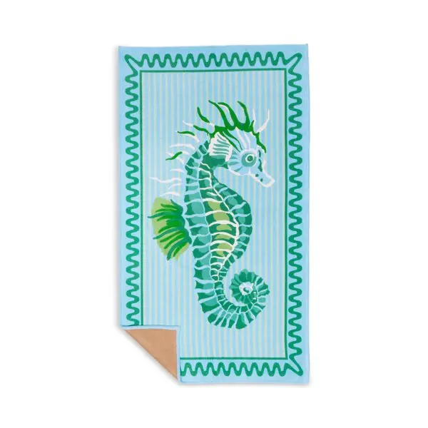 MATOUK Seahorse Beach Towel - Aquamarine