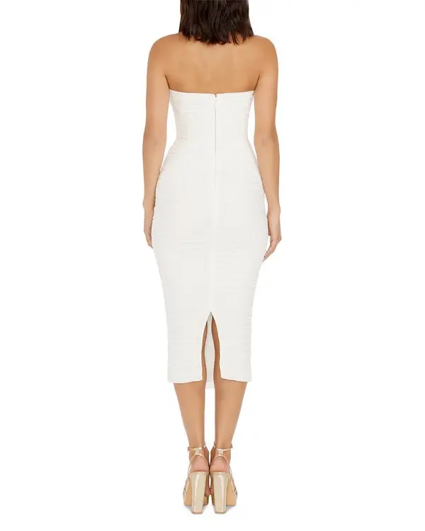open lace back dress Amazon.com: Dress the Population Women's Heather Ruched Mesh, Midi,  Bodycon, Sweetheart Neck Dress, Black, XX-Small : Clothing, Shoes & Jewelry main image 0