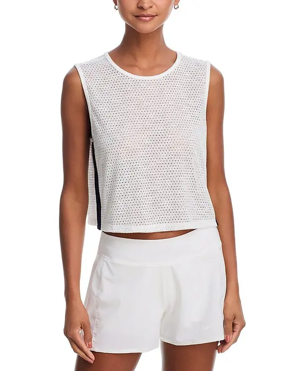 Splits59 Logan Mesh Tank - White/indigo