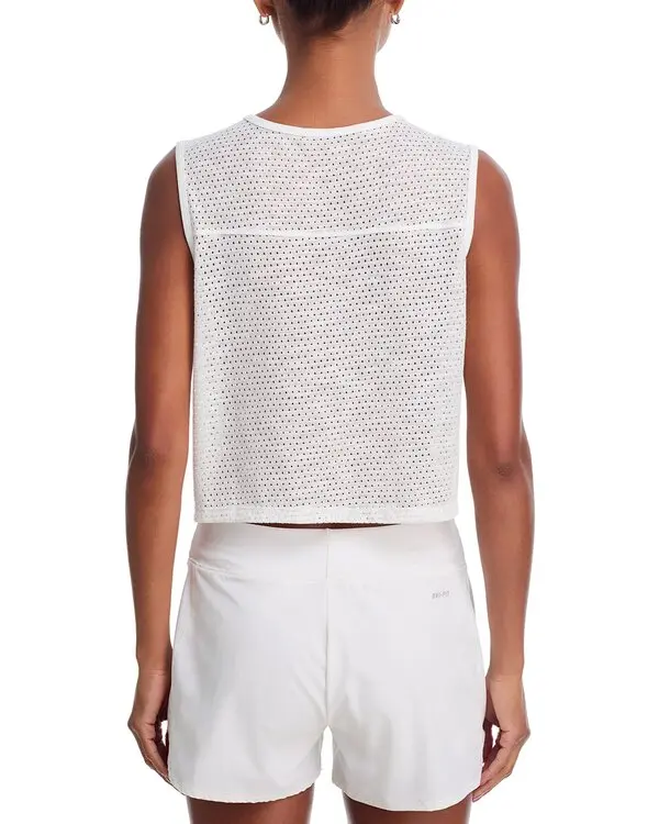 Splits59 Logan Mesh Tank - White/indigo