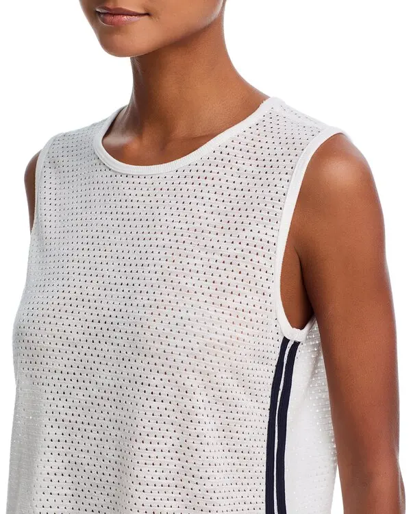 Splits59 Logan Mesh Tank - White/indigo