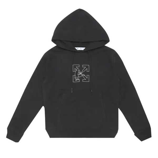 Off-White Workers Logo Slim Hoodie - Black