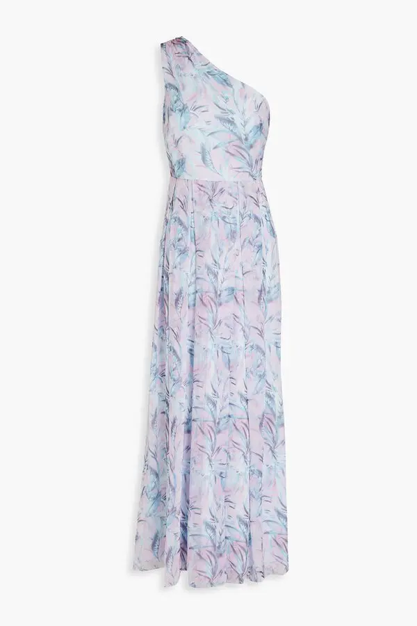 MIKAEL AGHAL One-shoulder Printed Maxi Dress