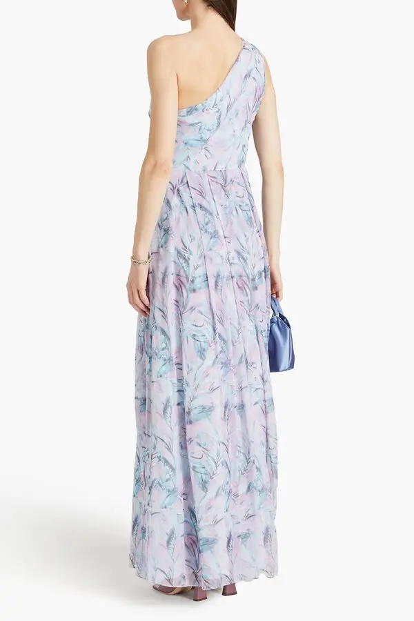 MIKAEL AGHAL One-shoulder Printed Maxi Dress