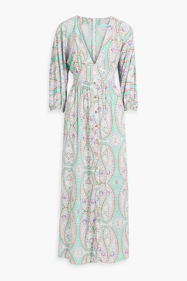 chinese dress ladies Edith Blue Leaf Dress main image 1